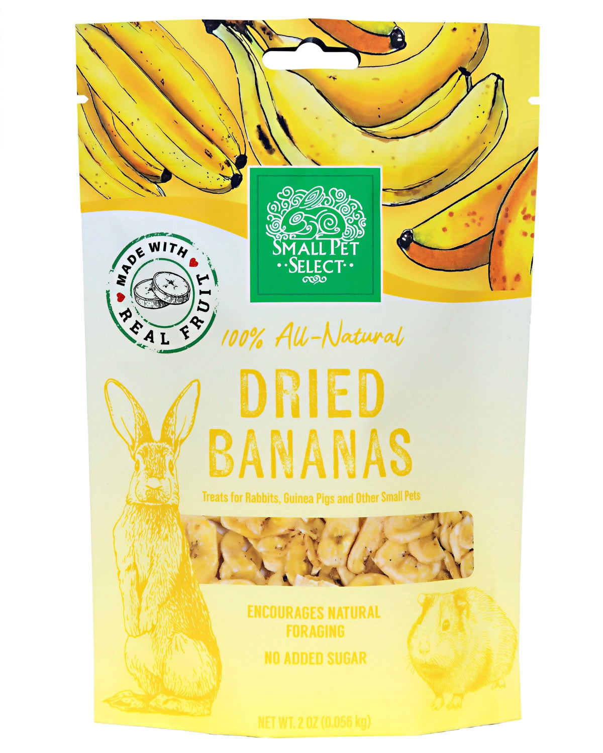 Dried Banana - 100% All-Natural - Small Pet Select U.S.
