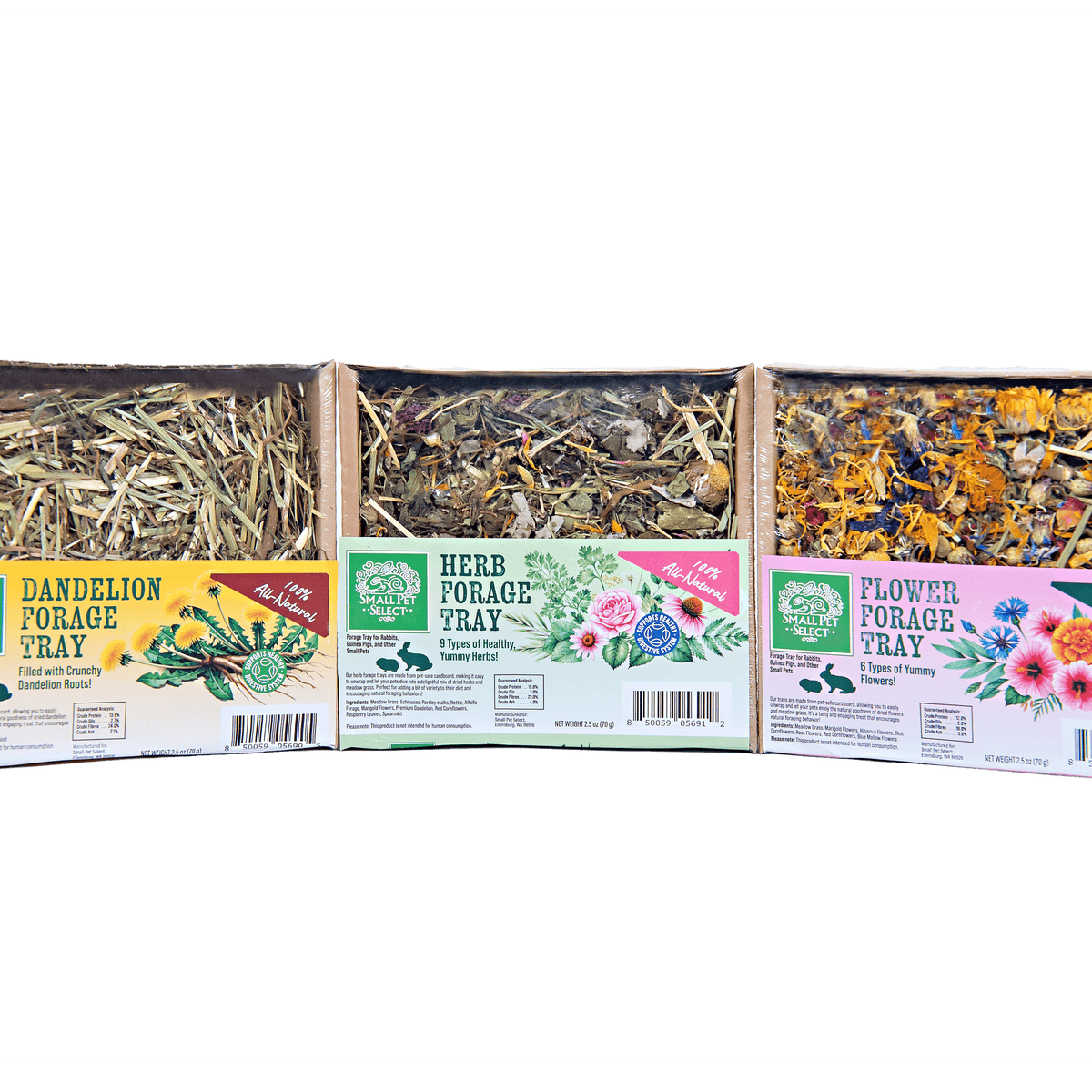 Forage Tray Bundle - Variety of Healthy Treats for Small Pets – Small ...