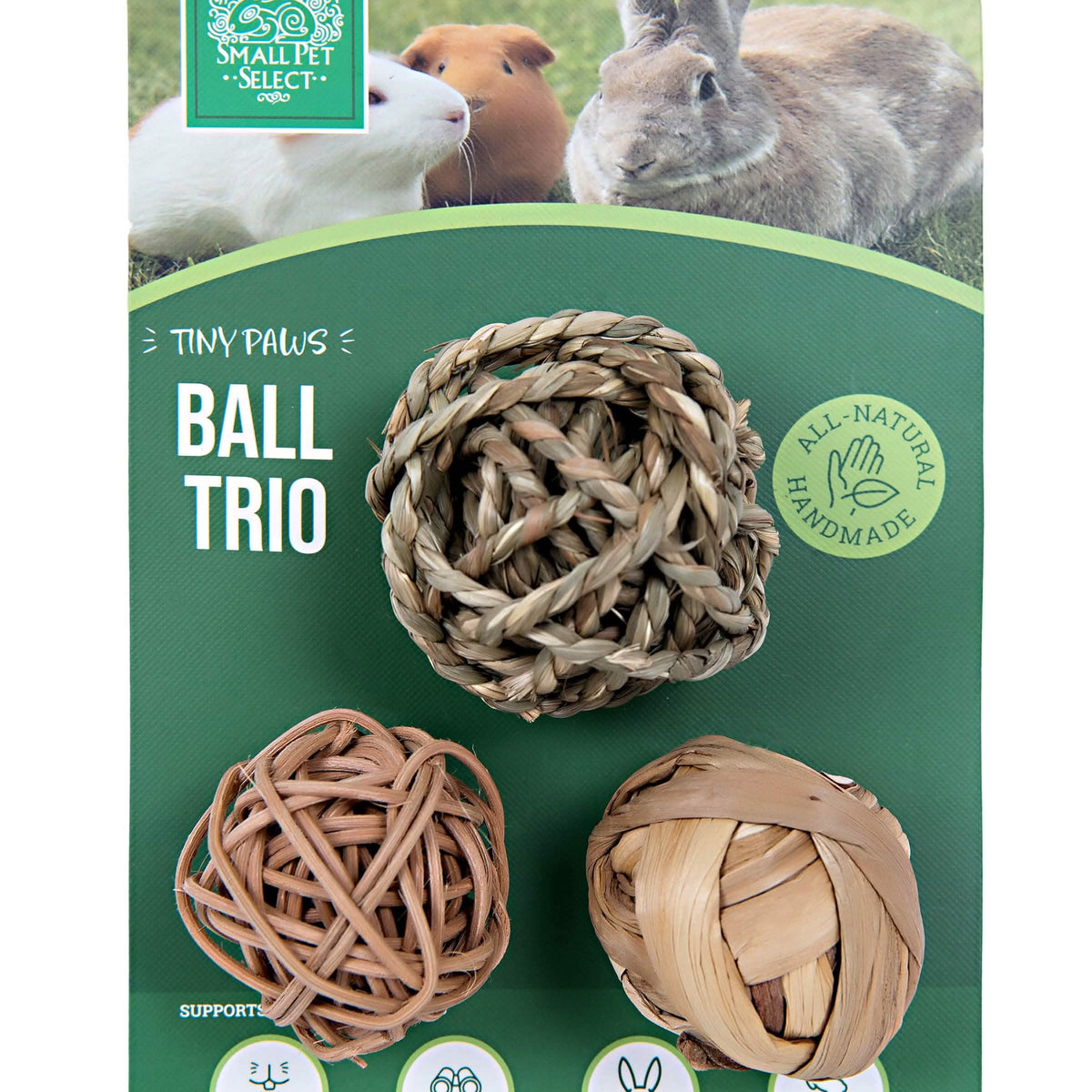 Tiny Paws Ball Trio | Chewable Balls for Small Pets – Small Pet Select U.S.
