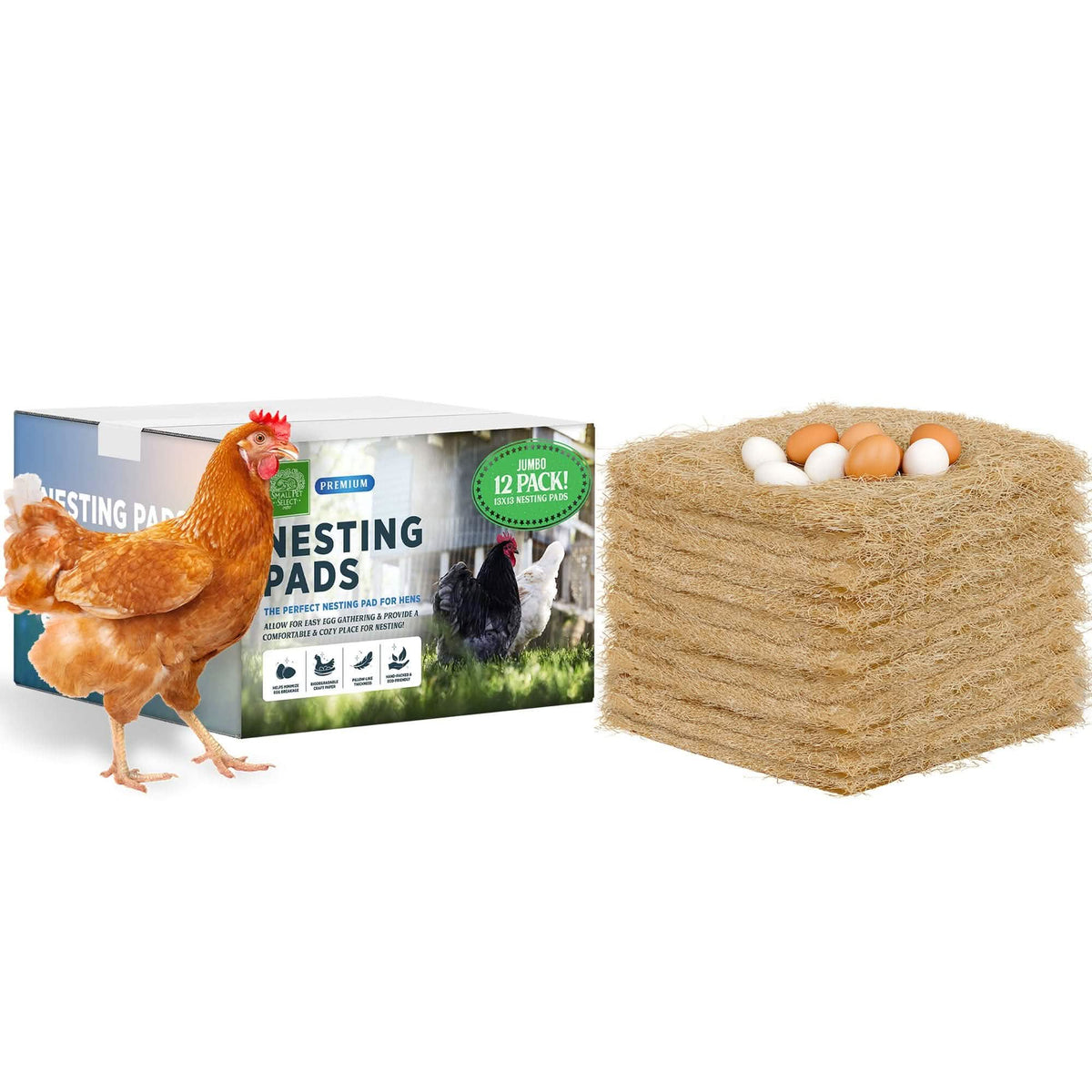 Chicken Nesting Pads (12-pack) – Comfortable Coop Nest Box Liners ...