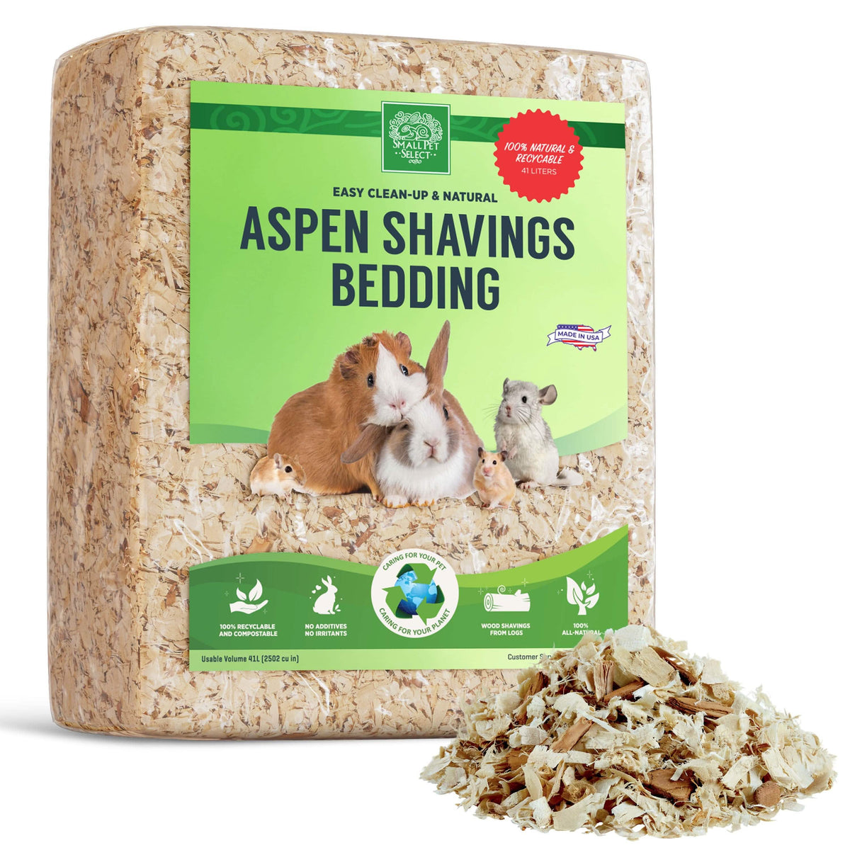 Aspen Shavings Bedding - 100% Heat-Treated Aspen Shavings – Small Pet ...