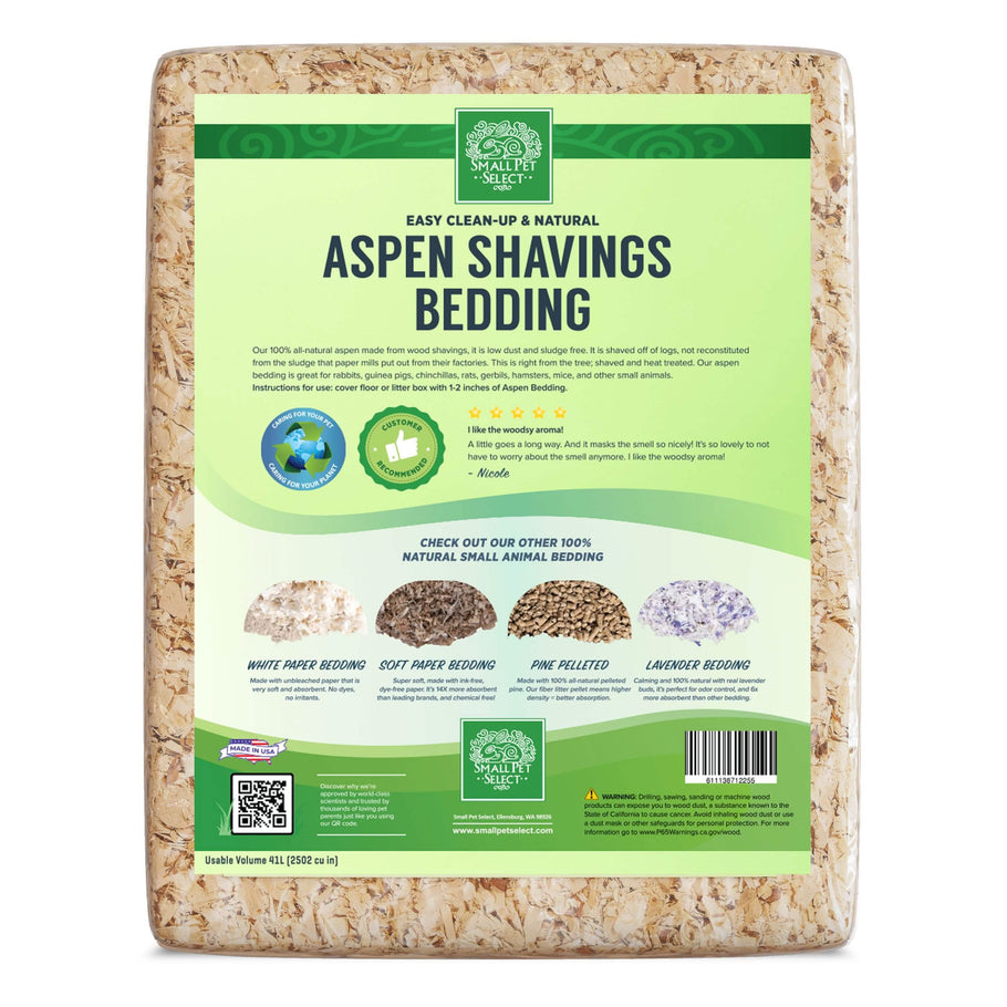 Aspen Shavings Bedding - 100% Heat-Treated Aspen Shavings – Small Pet ...