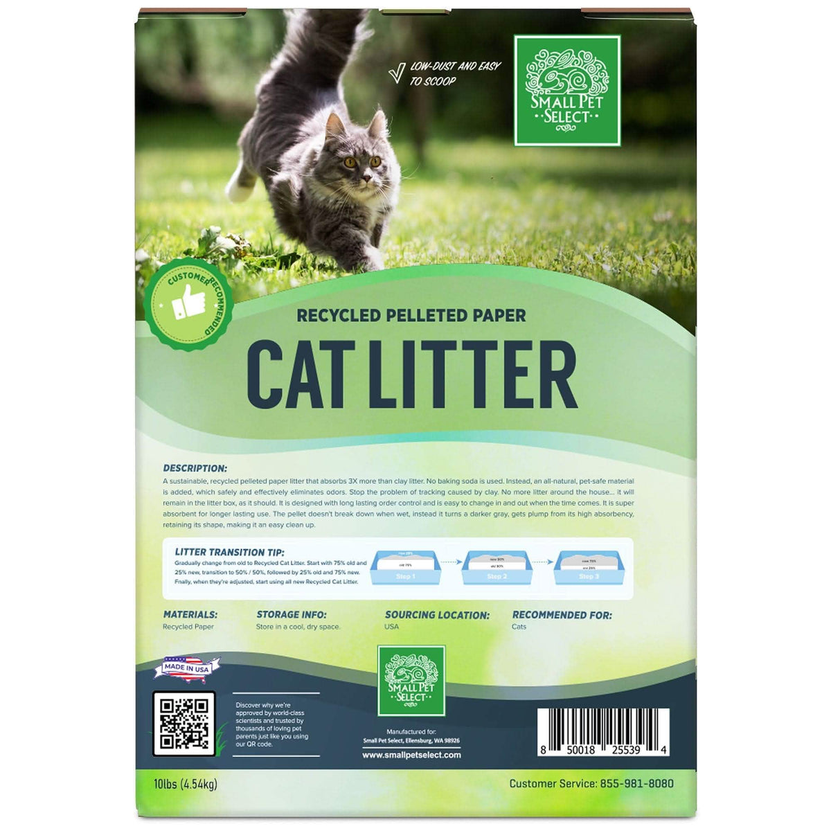 Recycled Pelleted Paper Cat Litter - Small Pet Select U.S.