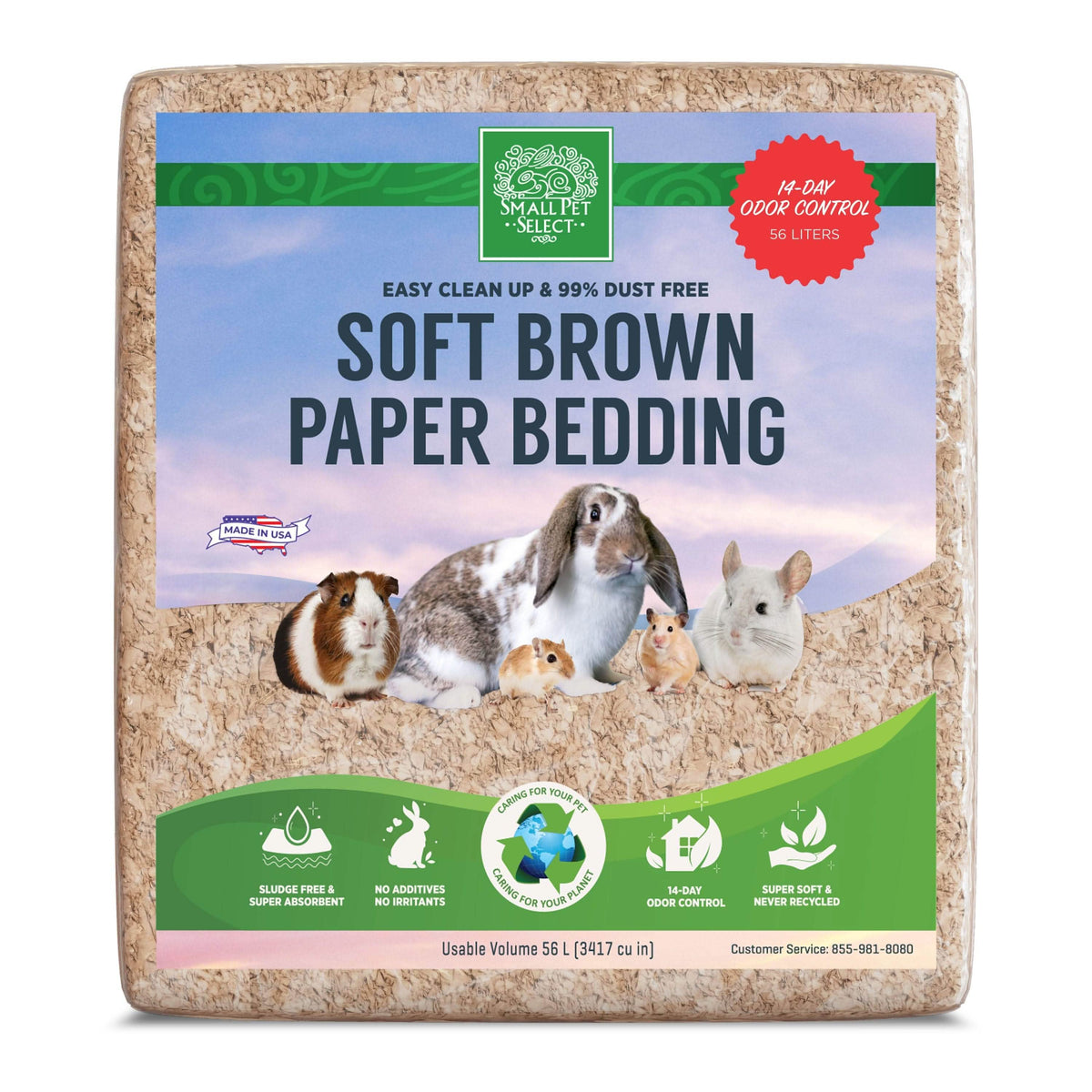 Soft Paper Bedding for Rabbits - 100% Virgin Fiber - Small Pet Select U.S.
